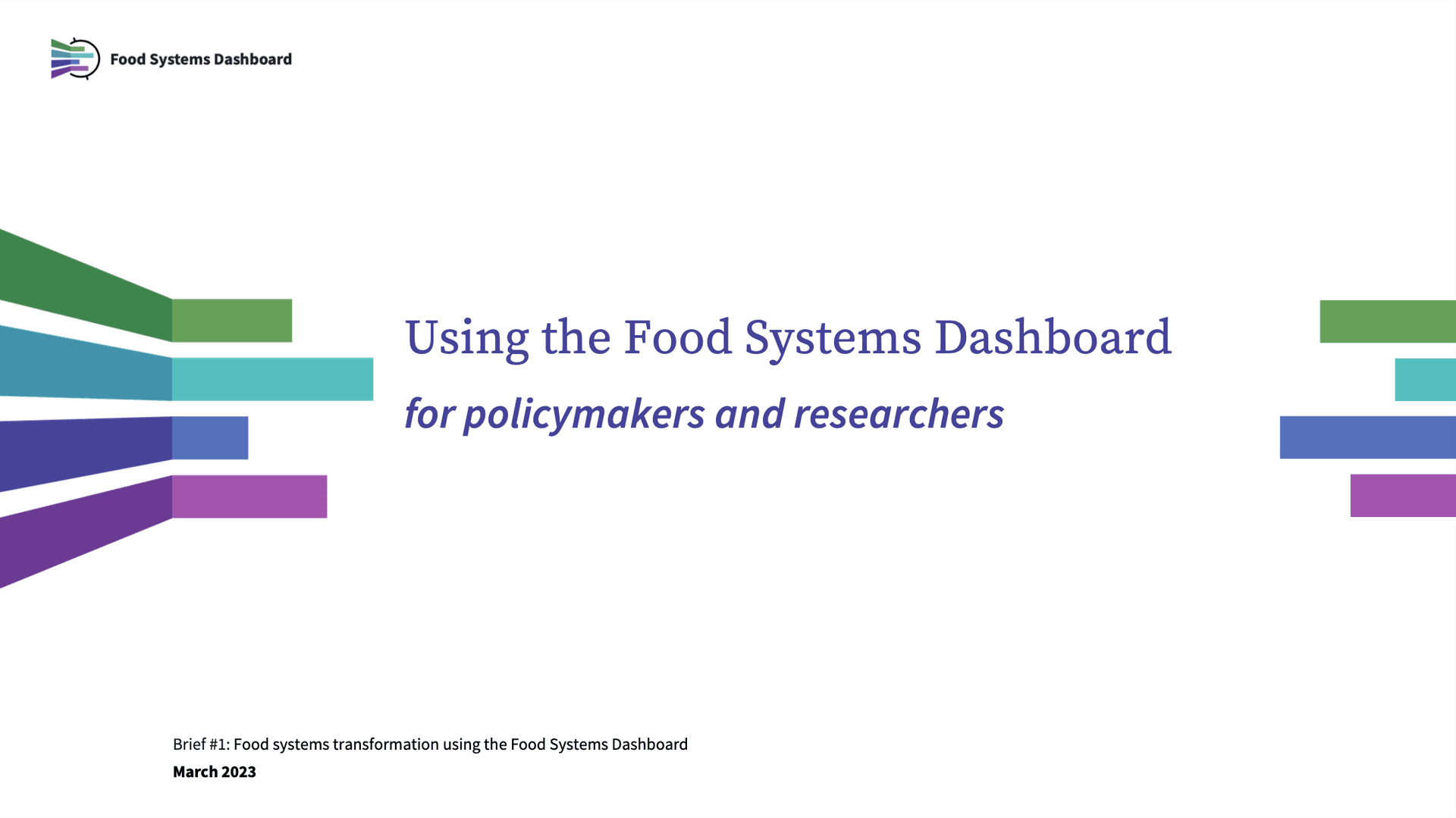 Food Systems Dashboard